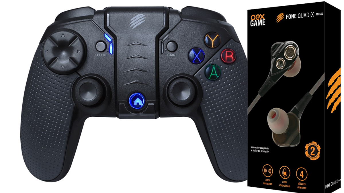 Produtos | Confira tudo sobre o gamepad e fone de ouvido da OEX Game
