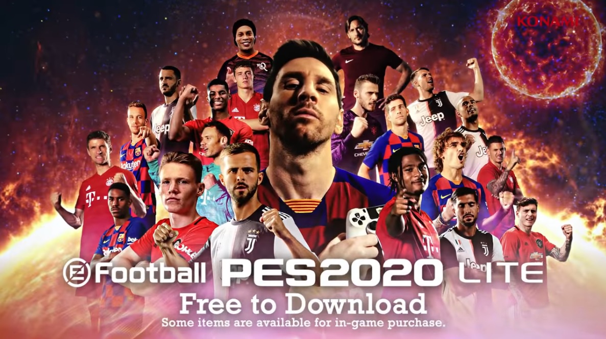 KONAMI anuncia o eFootball PES 2020 LITE gratuito