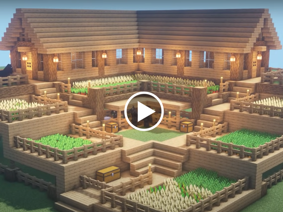 Planta De Minecraft De Casa De Fazenda